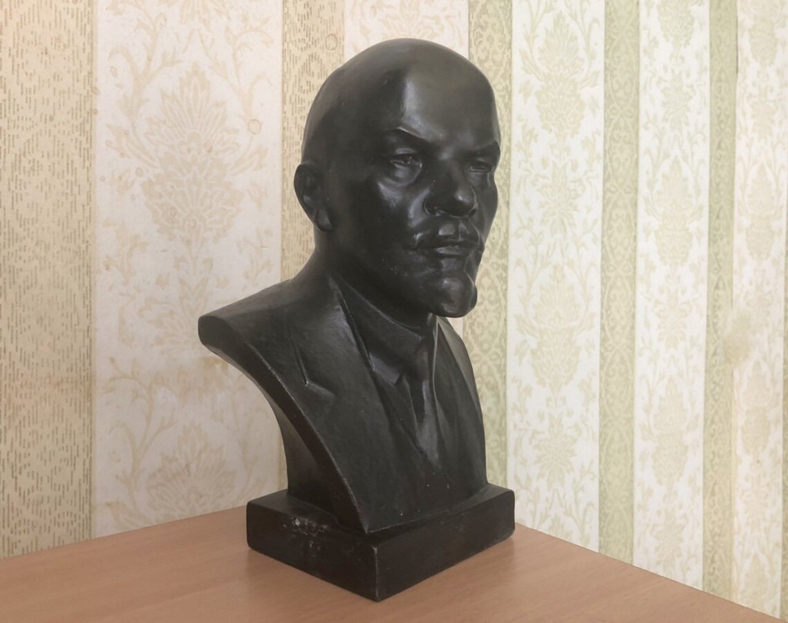 Lenin Vintage Desk Bust Figurine Soviet Leader Vladimir | Etsy