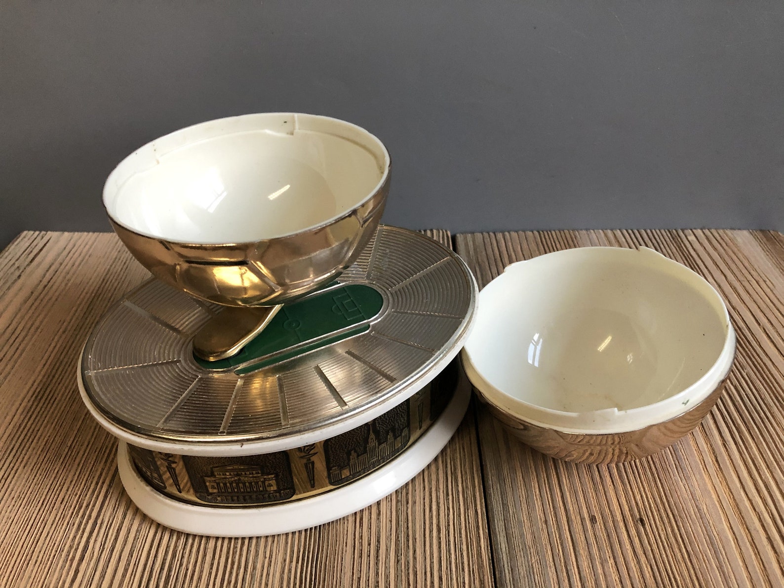 Vintage Soviet Music Box Olympic Stadium in Moscow Sights Red Square ...