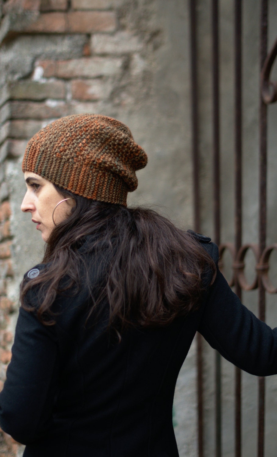 Muratura Sideways Knit Slouchy Hat PDF Knitting Pattern - Etsy UK