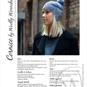 Cornice Hat PDF Knitting Pattern (instructions) - Etsy
