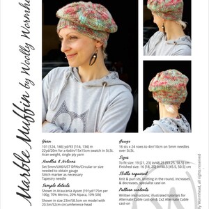 Marble Muffin Hat PDF Knitting Pattern instructions - Etsy