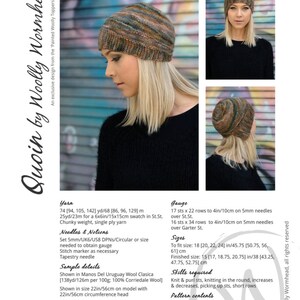 Quoin Cloche Style Hat PDF Knitting Pattern instructions - Etsy