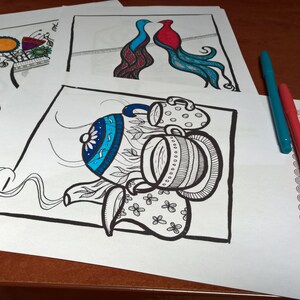 Add a Splash of Colour: Grown-up Colouring Book - Etsy