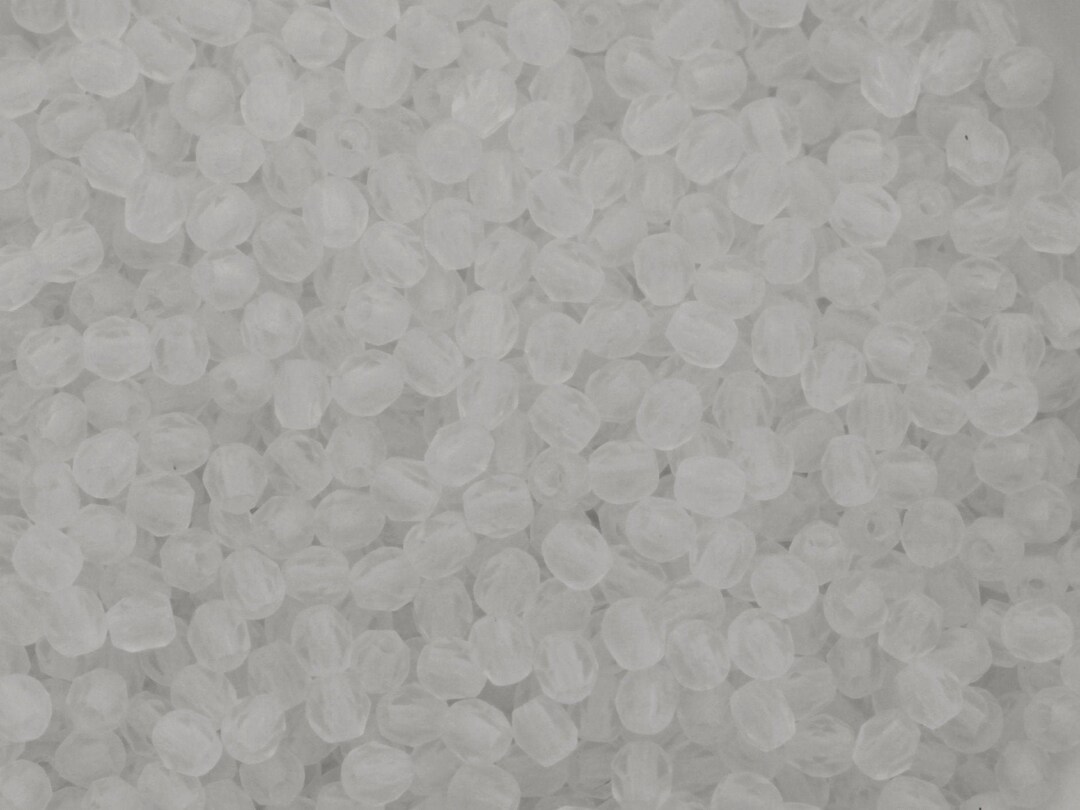 100pcas Crystal Matte Glass Bead 3mm Czech Fire Polished Round Glass ...