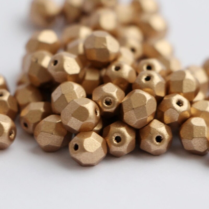 Matte Gold Beads - Etsy