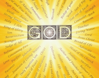 Names of God Poster | Etsy