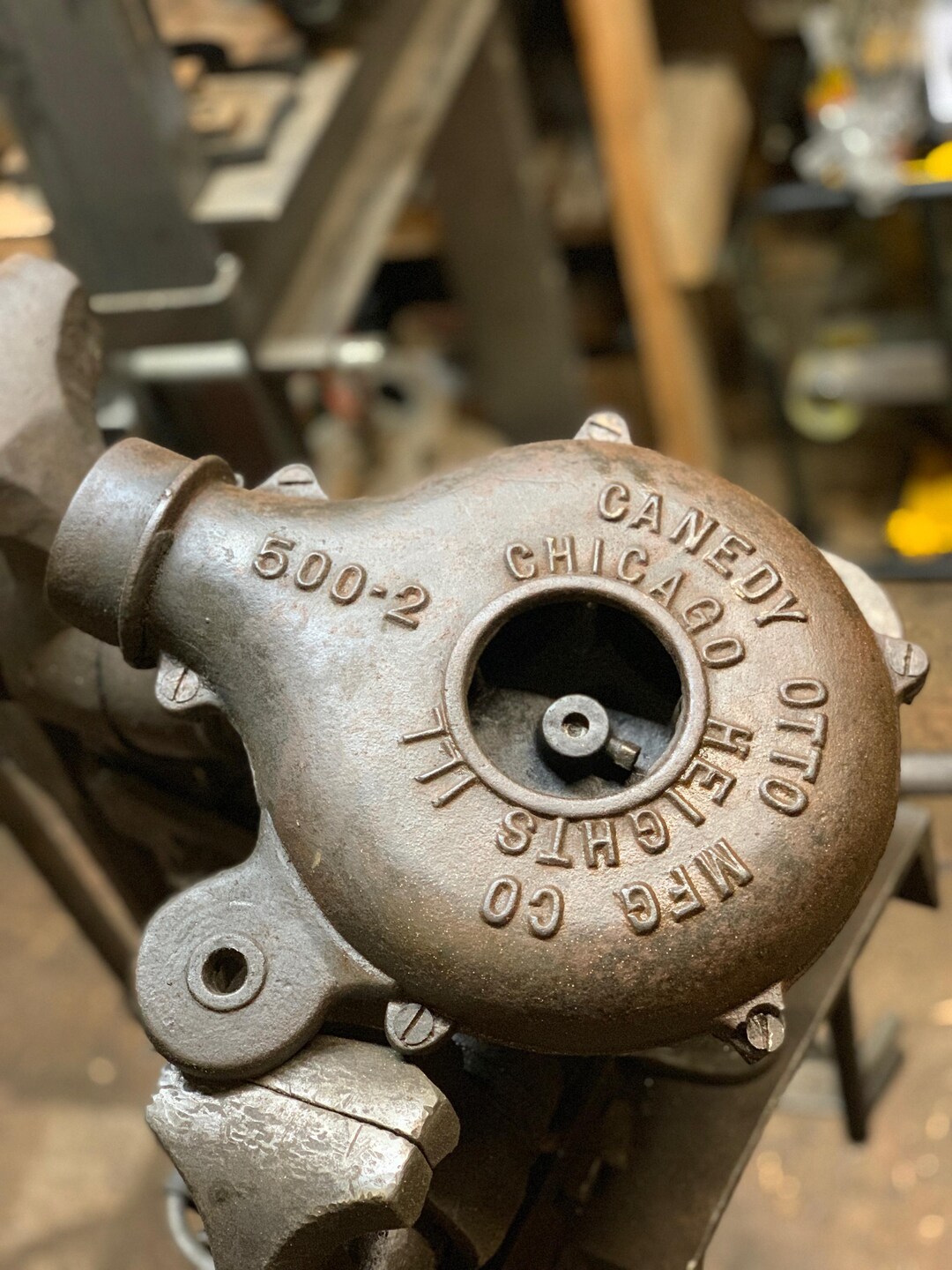 Antique Canedy Otto MFG. Forge Blower 500, Blacksmith Tool Working ...