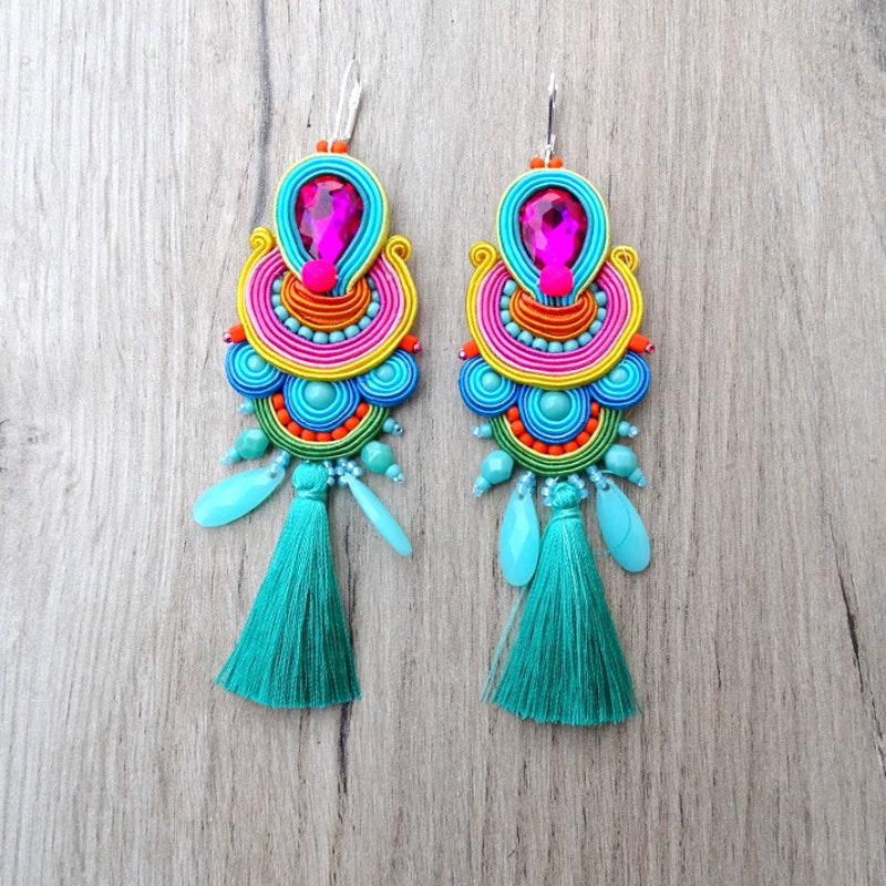 Colorful Earrings - Etsy