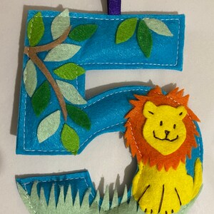 Felt Numbers Jungle Safari Theme, Photo Prop, Milestone, Birthday Party ...
