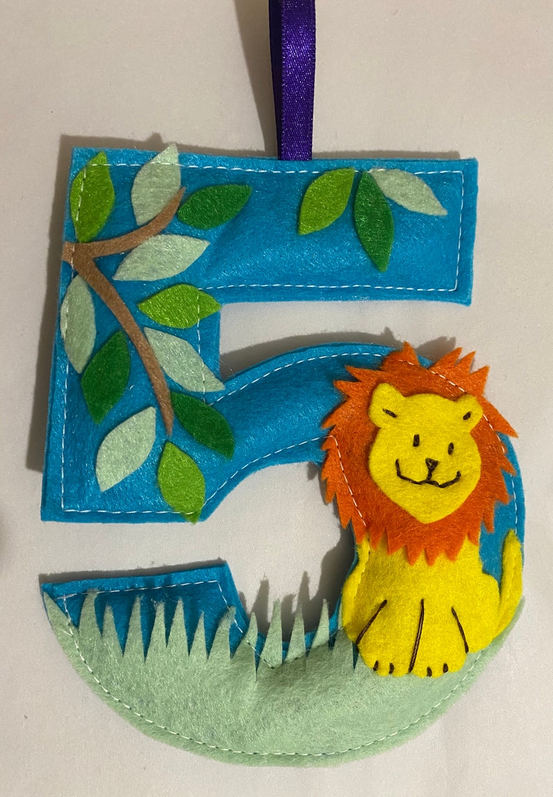 Felt Numbers Jungle Safari Theme Photo Prop Milestone - Etsy