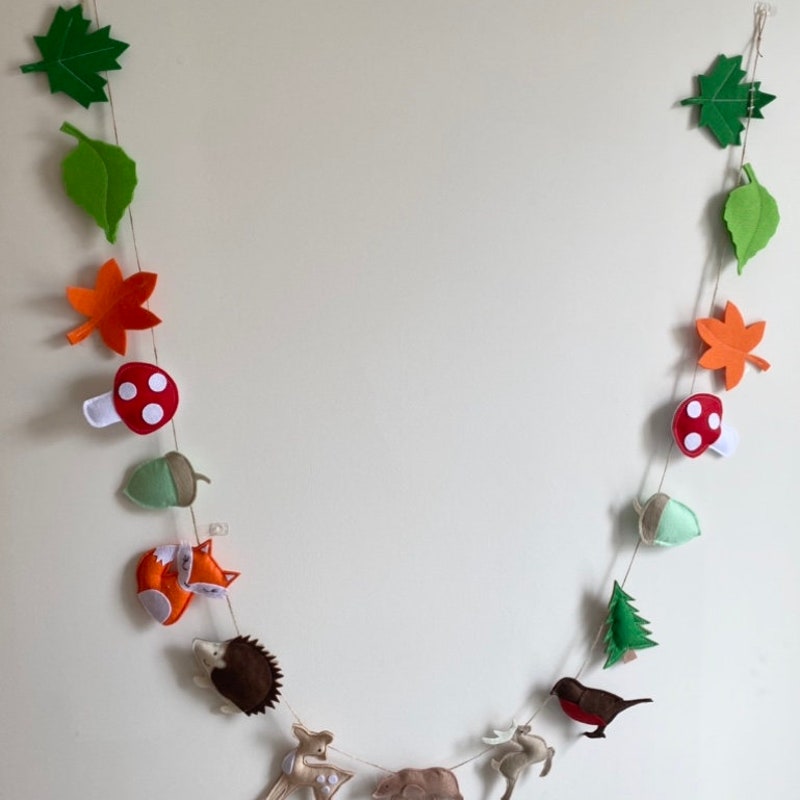 Felted Fox Garland - Etsy UK