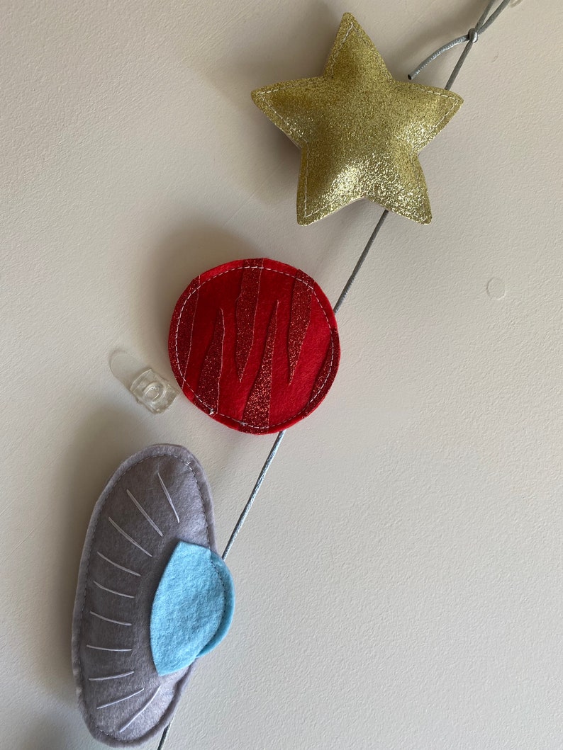 Felt Space Bunting Garland: Rocket, Planet, Astronaut Nursery Decor - Etsy