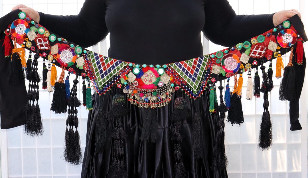 TB408 Tribal Belt Tribal Belly Dance Tribal Fusion ATS FCBD Gypsy Kuchi ...
