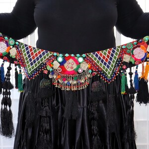TB408 Tribal Belt Tribal Belly Dance Tribal Fusion ATS FCBD Gypsy Kuchi ...