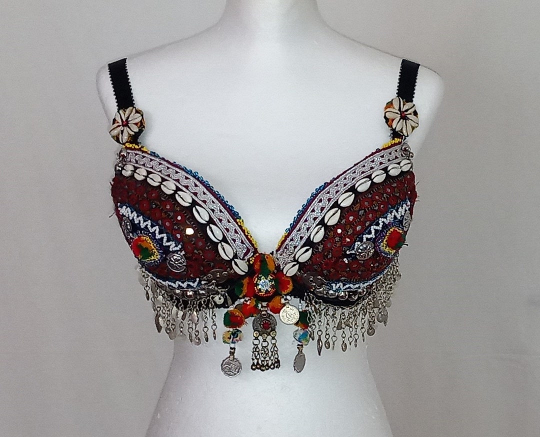 TBR17B Tribal Bra 36D 80D, Tribal ATS Belly Dance Bra Top, Tribal ...