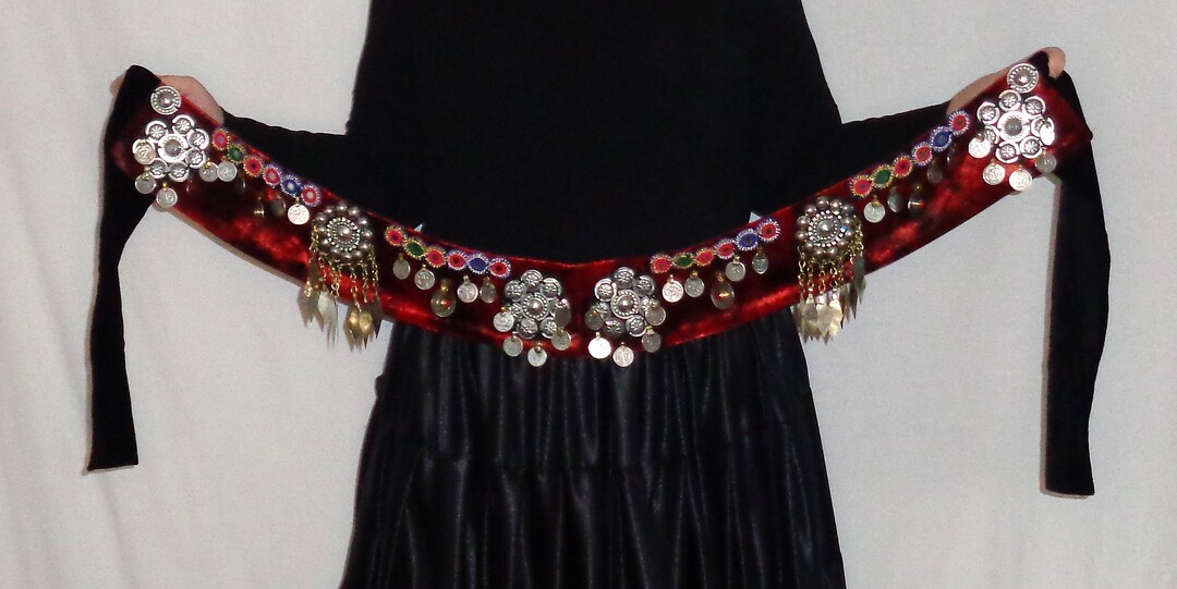 TB139A Tribal Belt,tribal Belly Dance Fusion ATS Gypsy Kuchi Coin ...