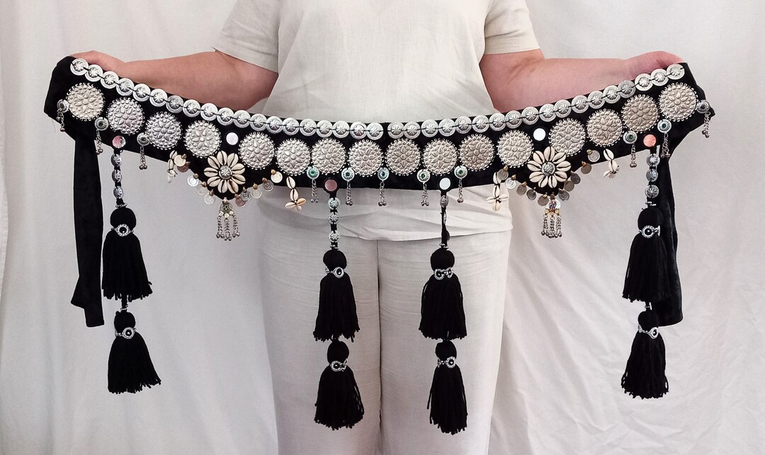 TB297 Tribal Belt Tribal Belly Dance Tribal Fusion ATS Gypsy Kuchi ...