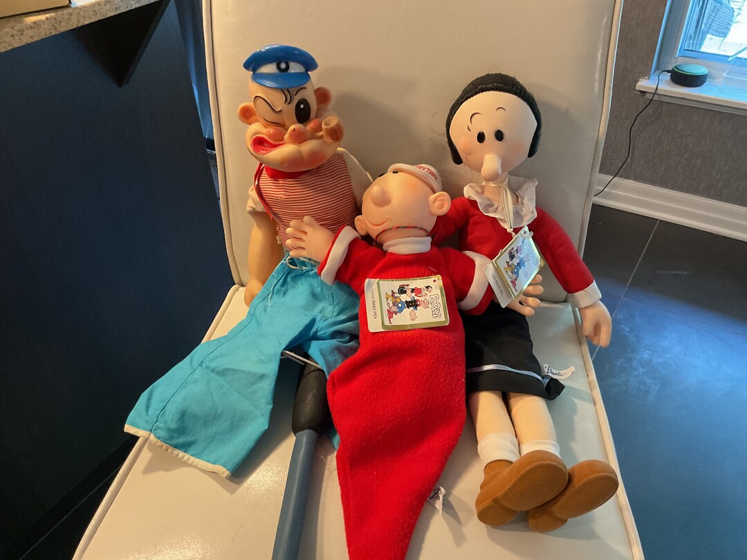 Vintage POPEYE, OLIVE OYLE and Sweet Pea. Popeye With Wooden Leg and ...