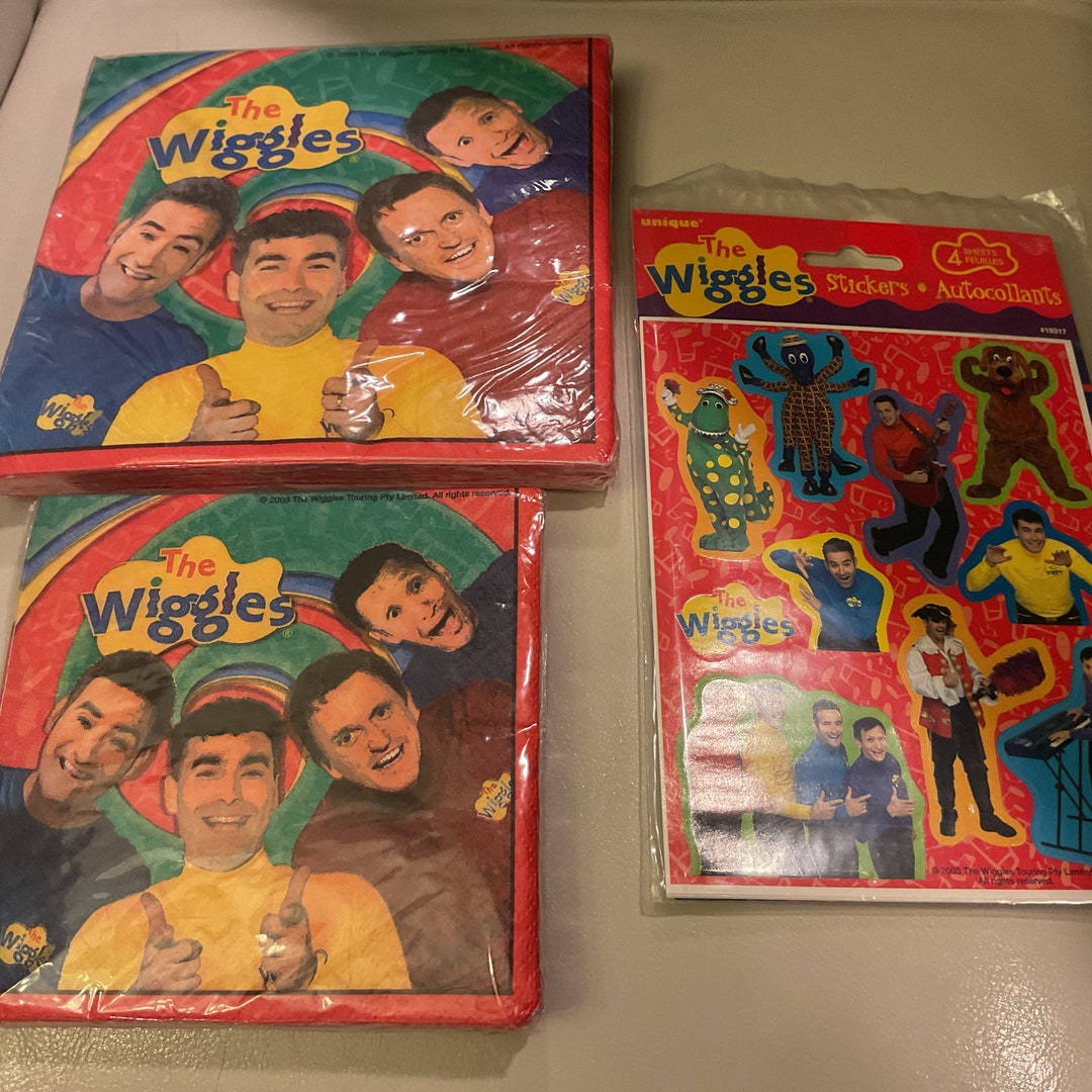 WIGGLES PARTY SERVIETTES. Dinner and Beverage Serviettes and Stickers ...