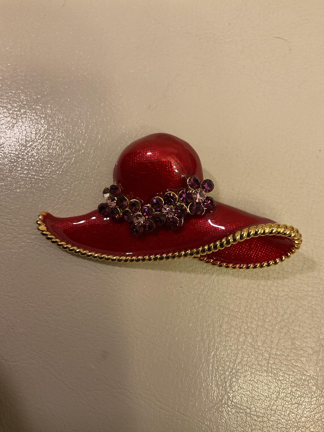 Red HAT SOCIETY PINS. Red Hat Brooch and Martini Glass. Both Have ...