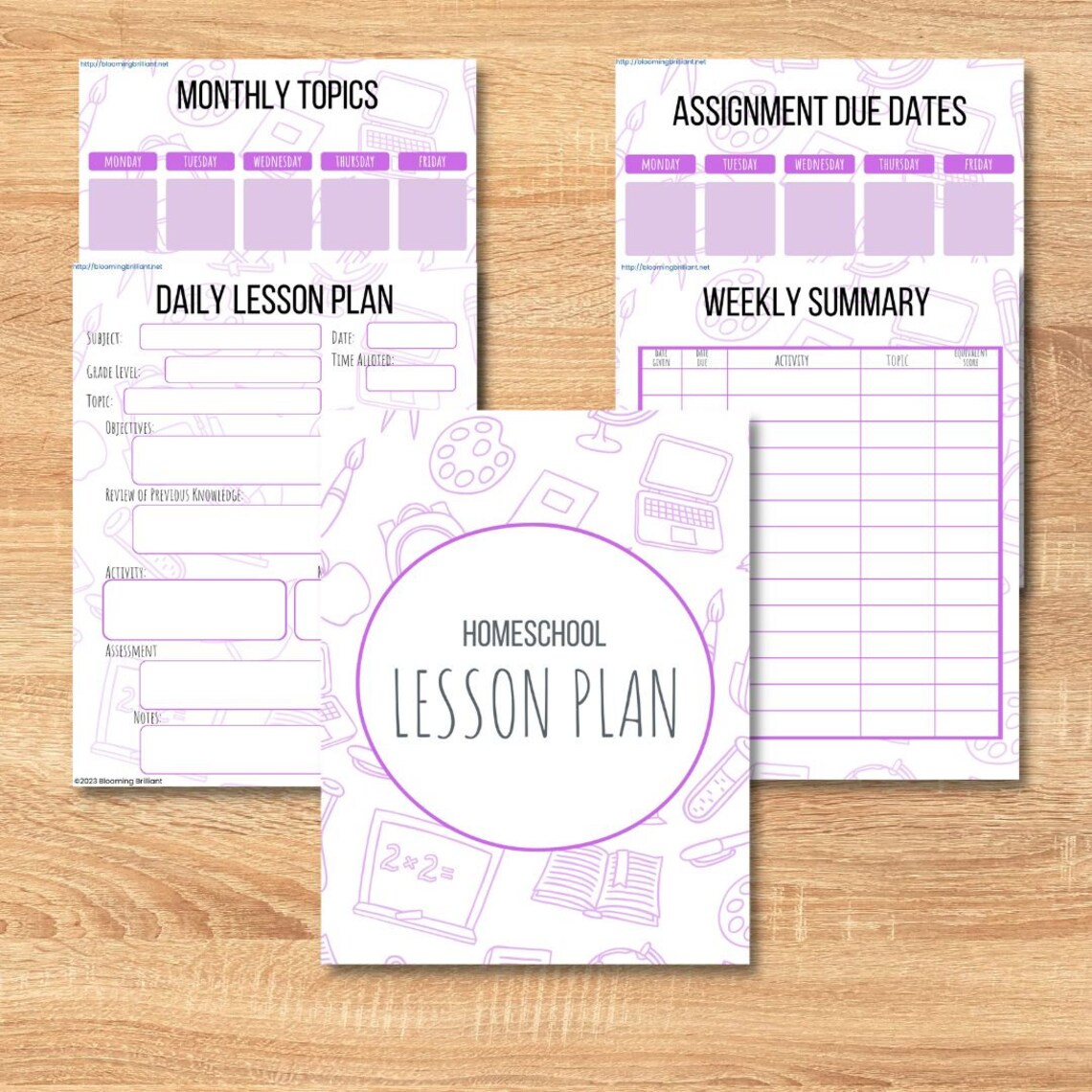 Homeschool Lesson Plan (DIGITAL DOWNLOAD) - Etsy