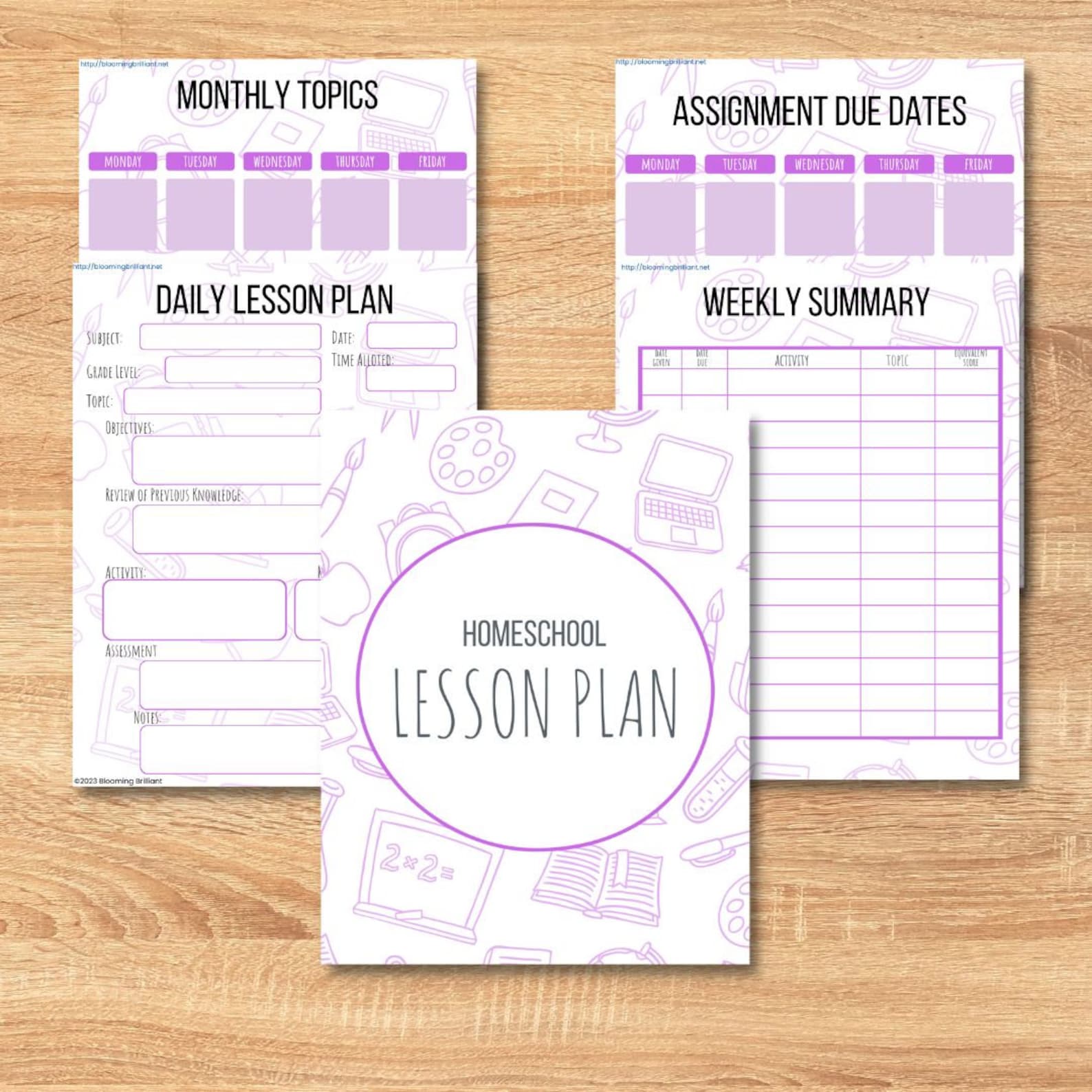 Homeschool Lesson Plan DIGITAL DOWNLOAD - Etsy