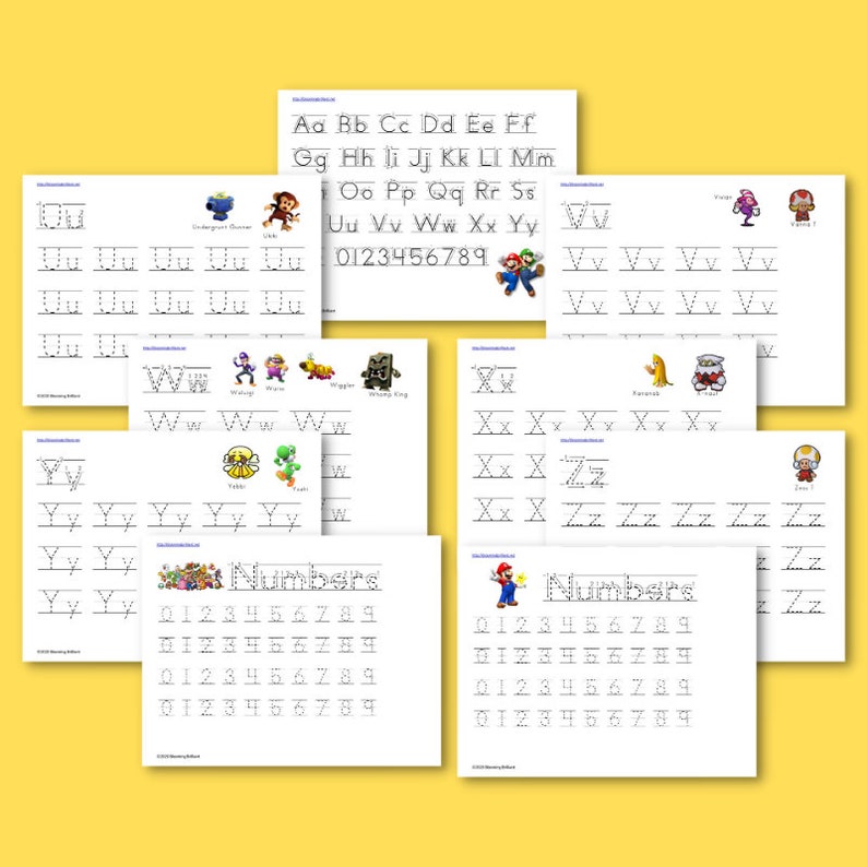 Super Brother's ABC and 123 Handwriting Pack (digital Download) - Etsy