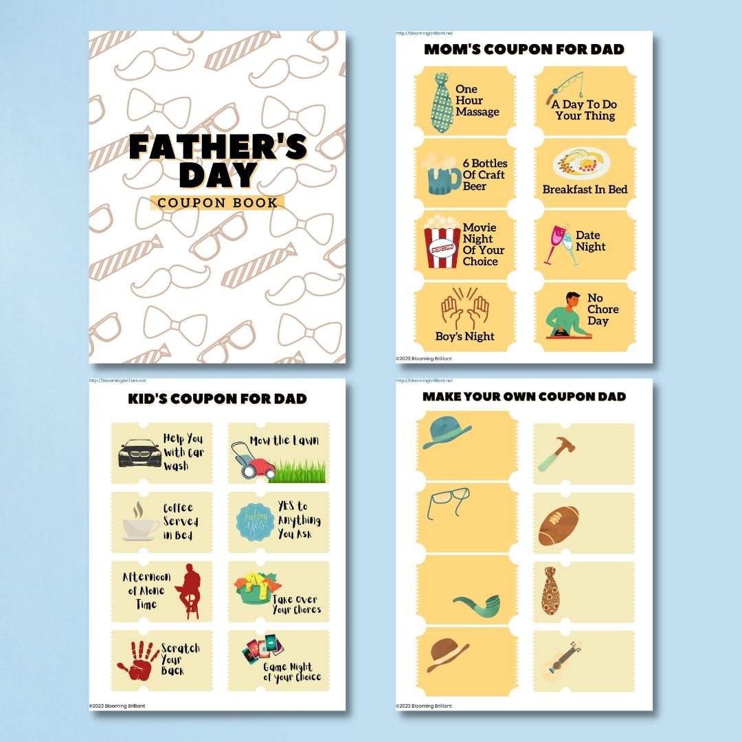 Father's Day Coupon Book (digital File) - Etsy