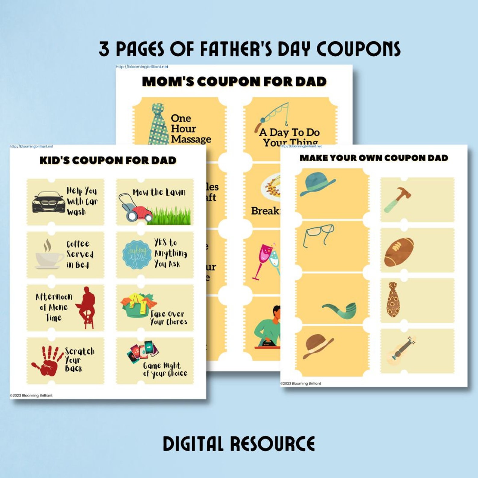 Father's Day Coupon Book (digital File) - Etsy