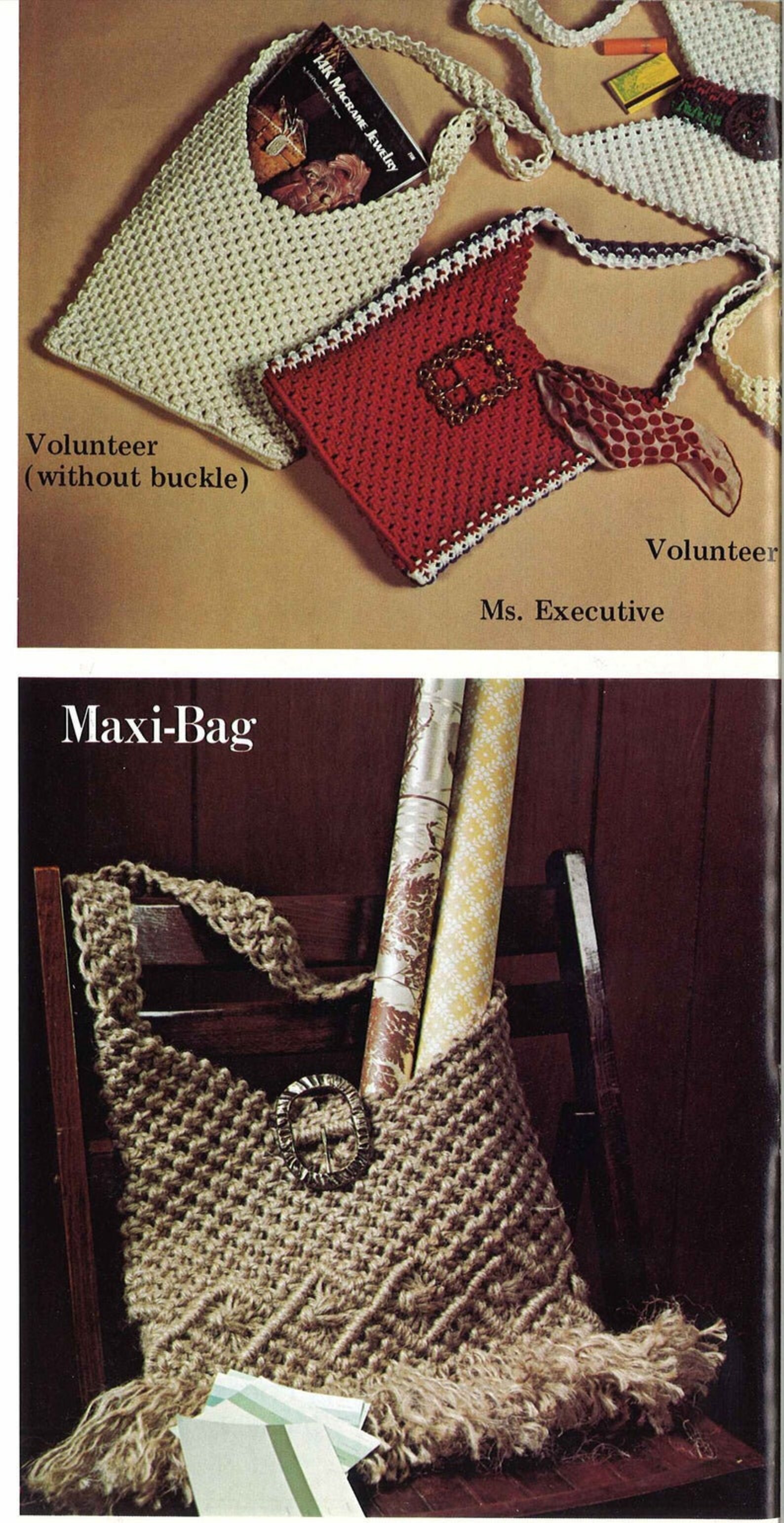 Purse Strings 1970s Macrame Bags Design Handbag Designs Purse Patterns ...