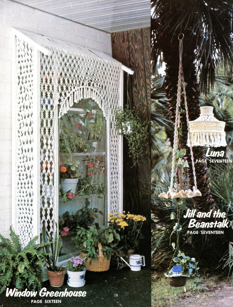 Macramé Unlimited 22 Vintage 70s Macrame Patterns Instant - Etsy