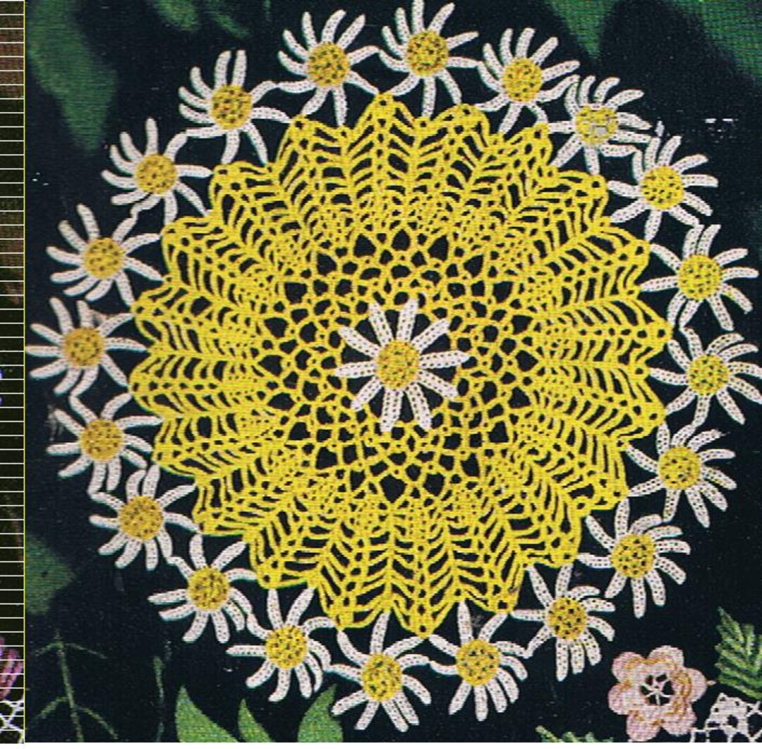 Pretty Crochet Daisy Doily ,crochet Doily Pattern Pdf - Etsy
