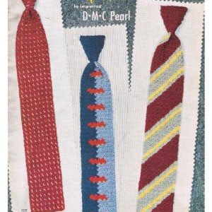 Vintage Crocheted Mens Fashion Tie Patterns | Seventeen Retro Mid ...
