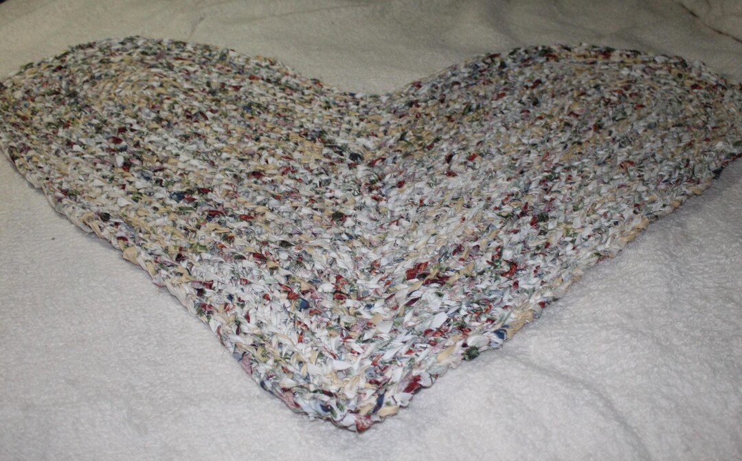 Crocheted Heart Shaped Large Rag Rug Pattern PDF - Etsy