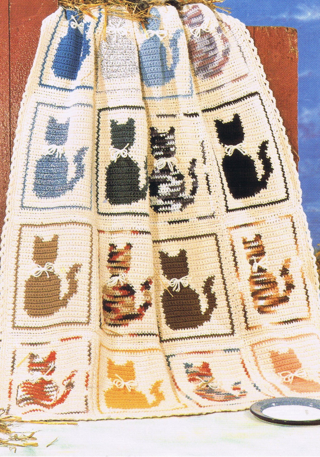 Cat Blanket Animal Afghan Crochet Pattern/pdf /pet Crochet Animal ...