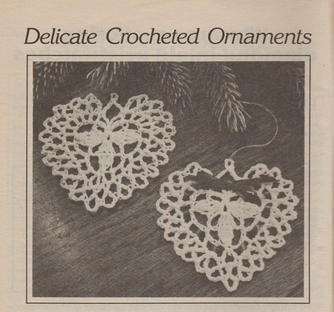 Heart Crochet Ornament/crochet Pattern Christmas Ornament - Etsy