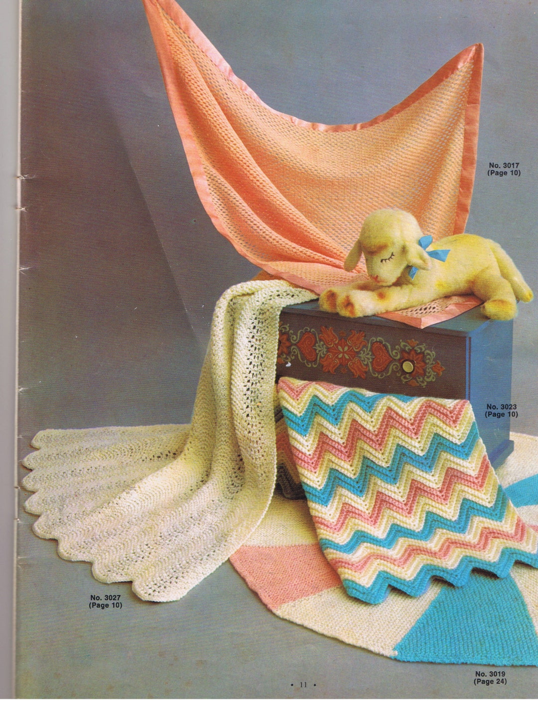 Vintage Crochet Baby Blankets Patterns Knitted and Crochet Chevron ...