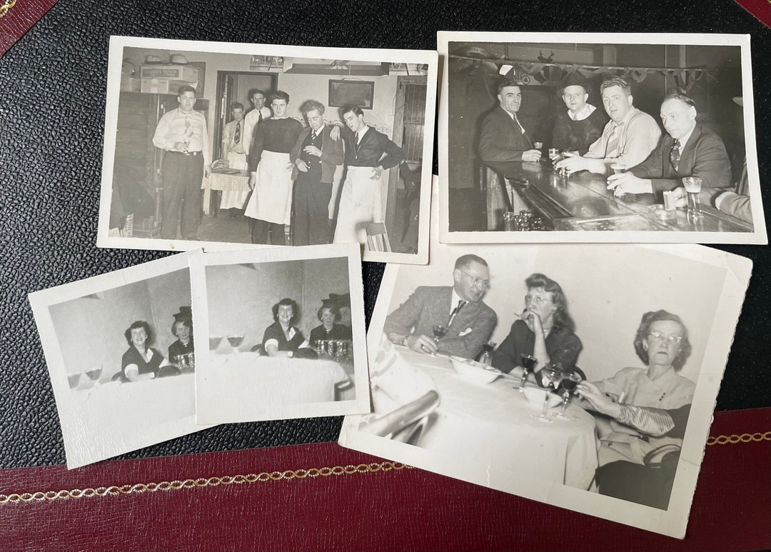 Vintage Lot of 1940s Bar and Celebrating Party Themed Snapshots - Good ...