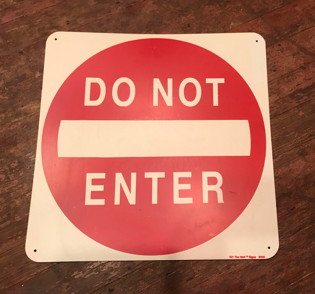Retro Look Construction Work Zone Do Not Enter Sign 14x15 in Size - Etsy UK