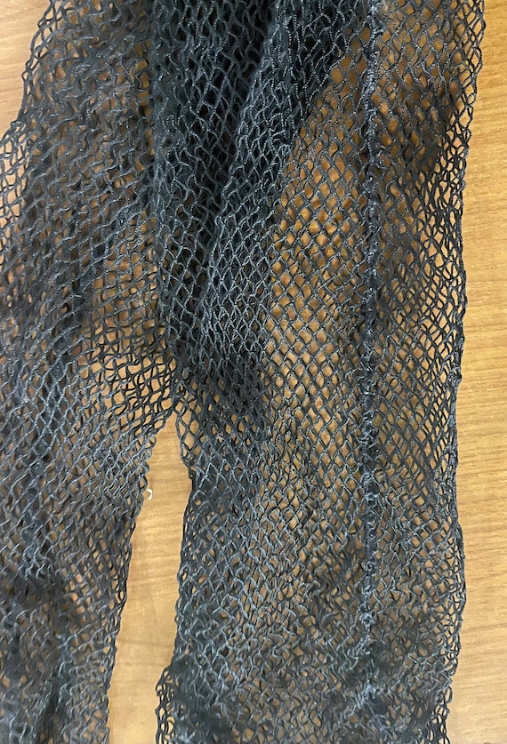 Vintage Challenge Brand Black Thigh High Fishnet Stoc… - Gem