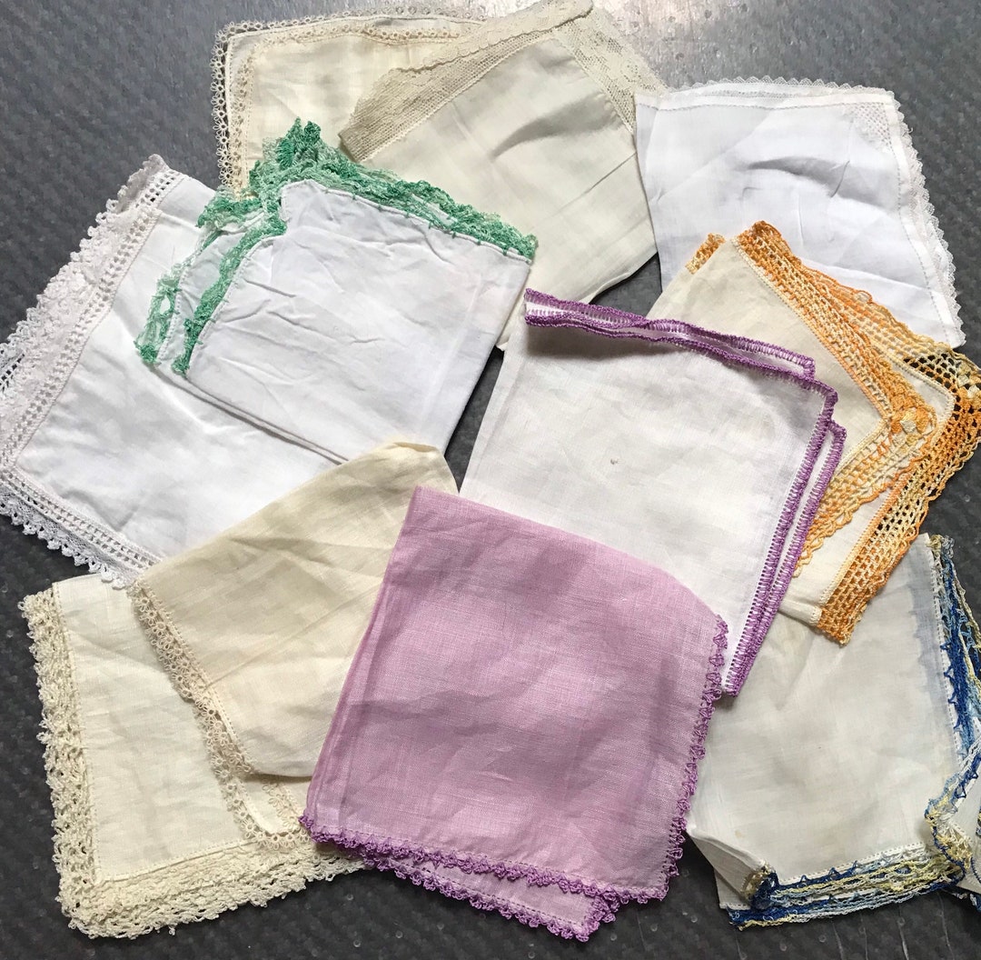 Vintage Tatting Hanky Handkerchief Lot - 11 Total - Etsy
