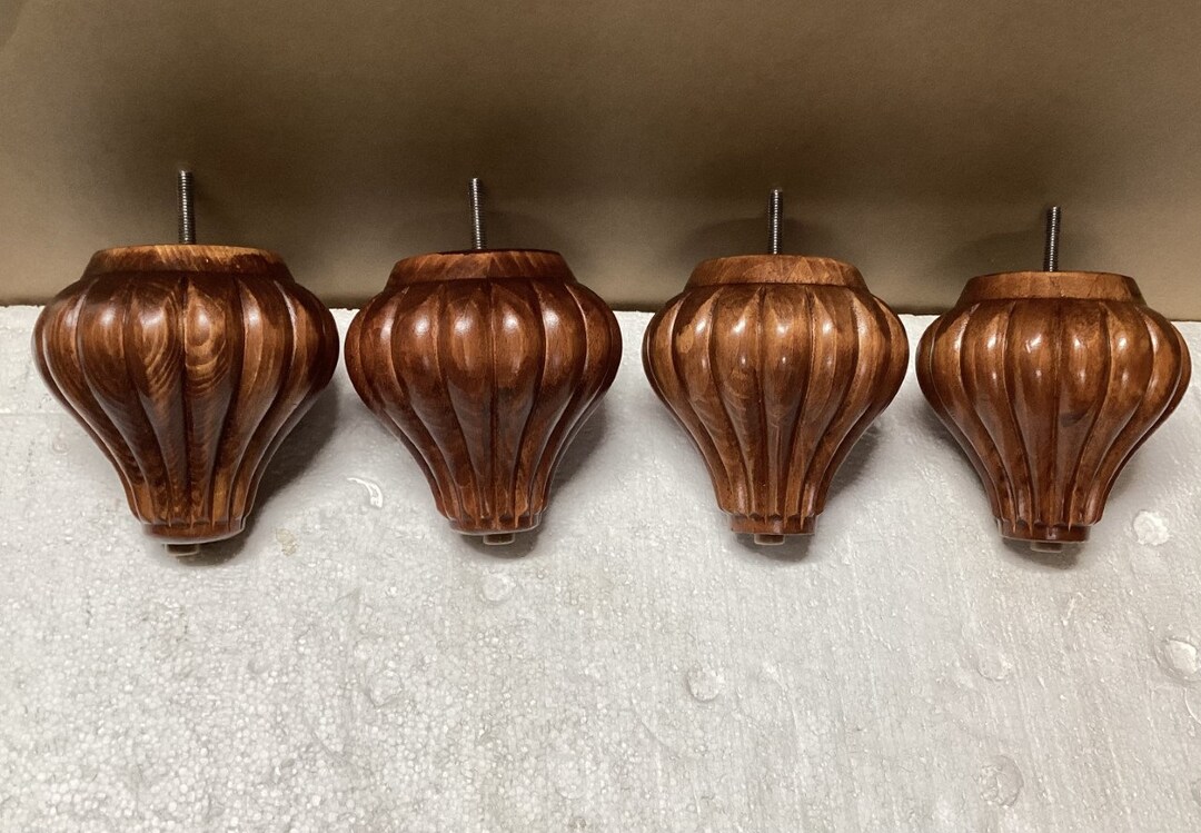 DA1114 Furniture Legs Wood Double Bun Feet Couch Chair Ottoman - Etsy