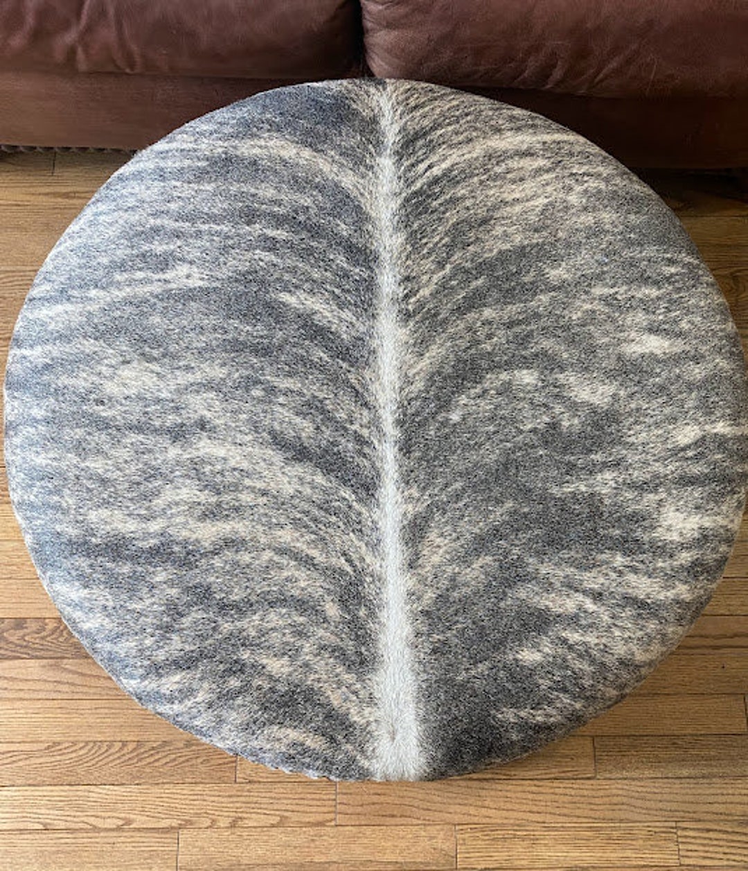 Genuine Brazilian Round Cow Hide Cowhide Hair on Hide Western Home ...