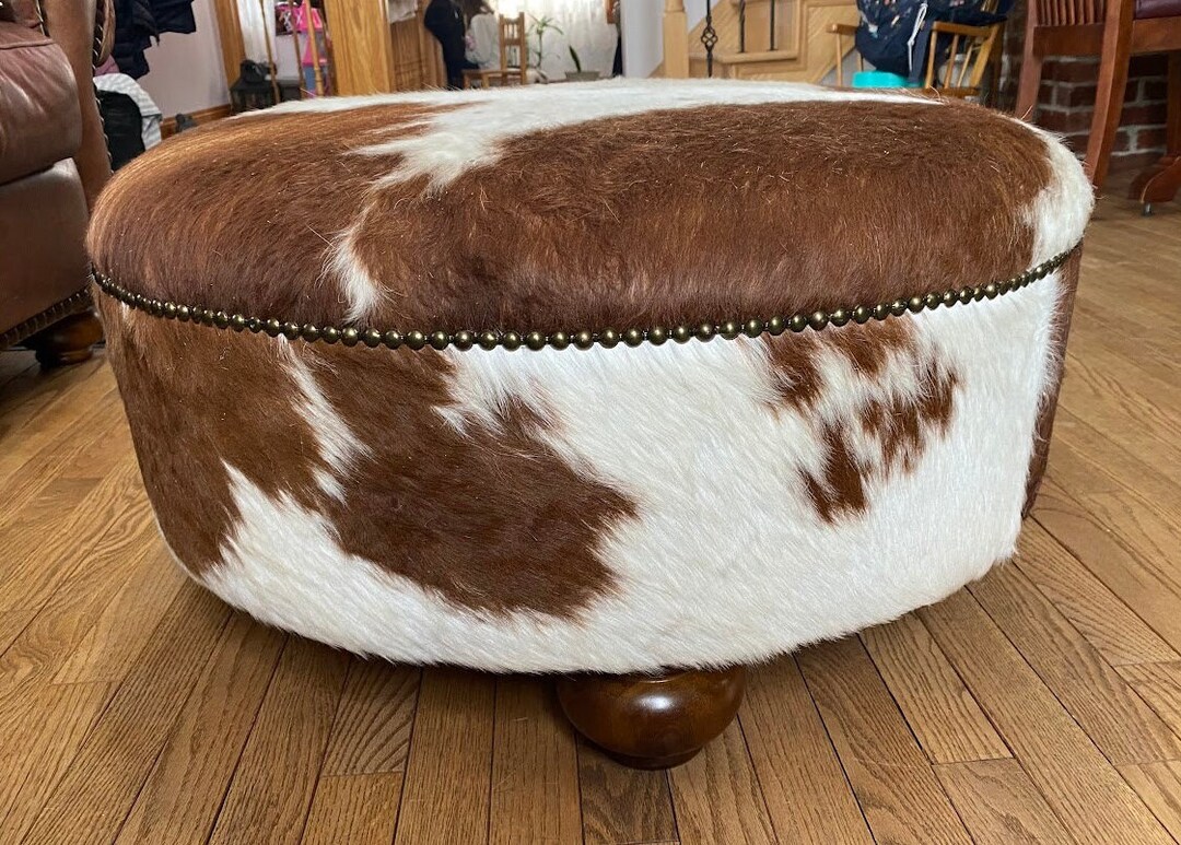 Genuine Brazilian Round Cow Hide Cowhide Hair on Hide Western Home ...