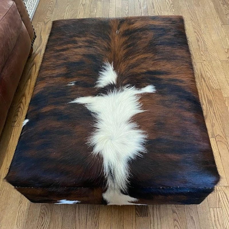 Cowhide Ottoman - Etsy