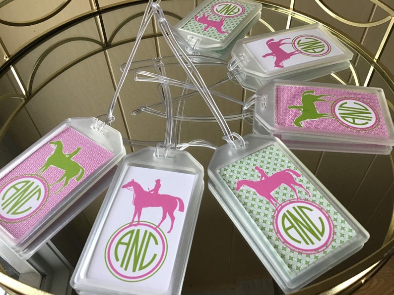 Classic Monogram Bag Tag Personalized Luggage Tag Gift for | Etsy