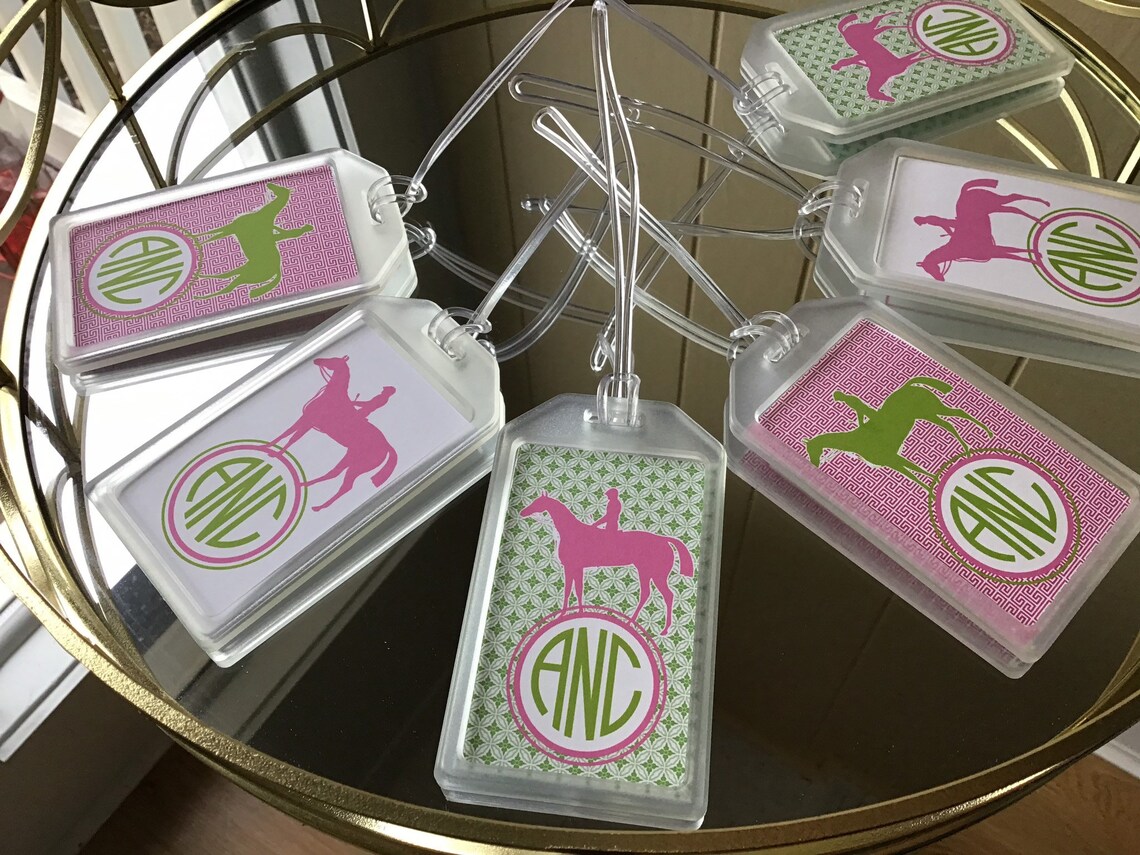 Classic Monogram Bag Tag Personalized Luggage Tag Gift for - Etsy