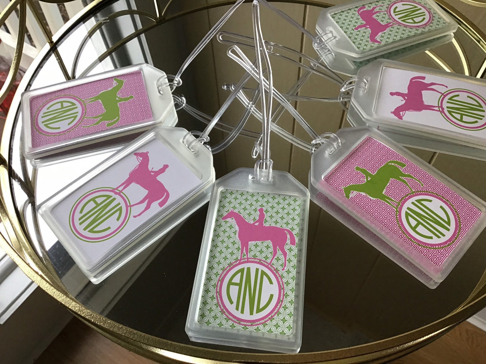 Classic Monogram Bag Tag Personalized Luggage Tag Gift for - Etsy