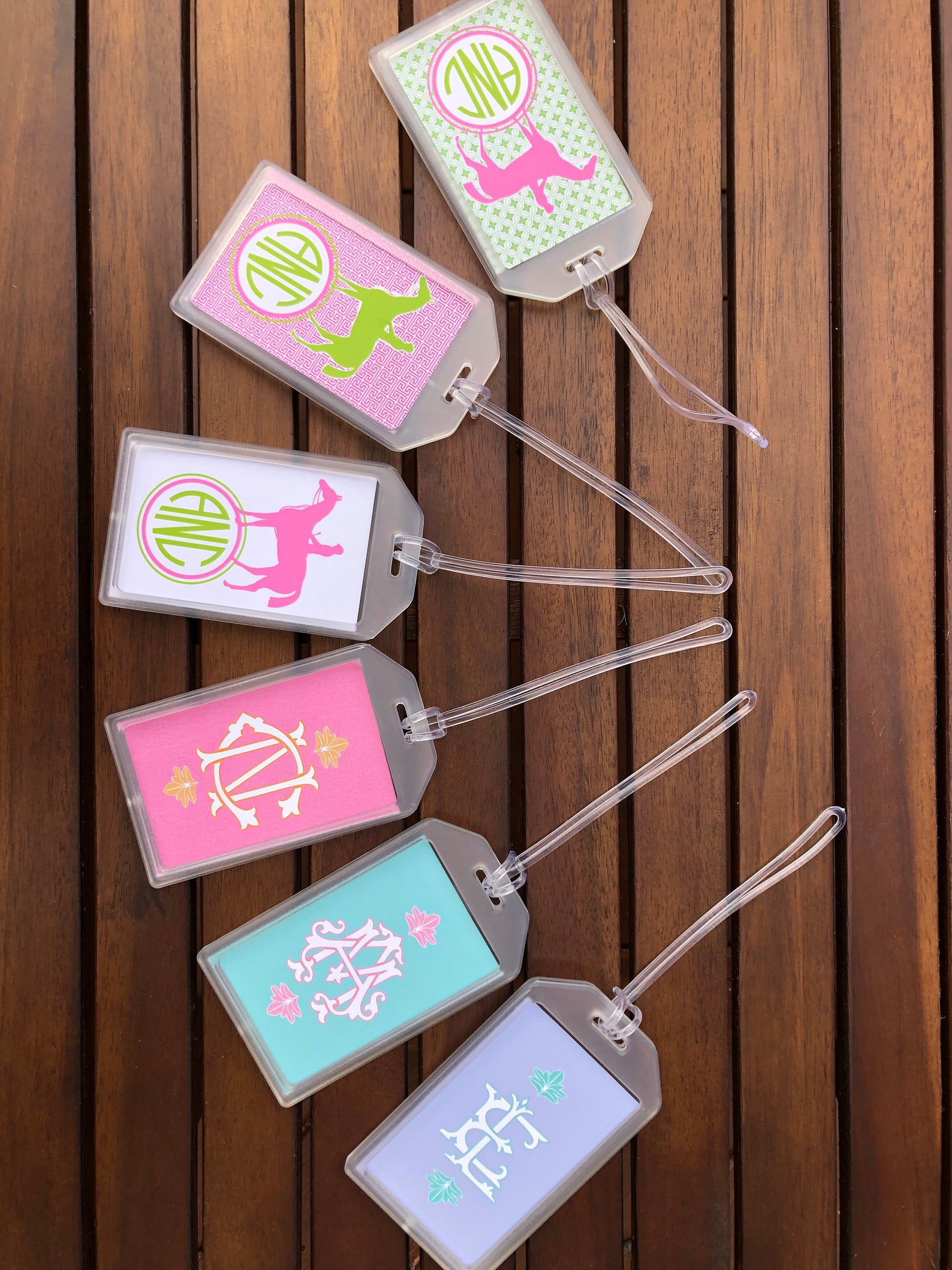 Classic monogram bag tag personalized luggage tag gift for | Etsy