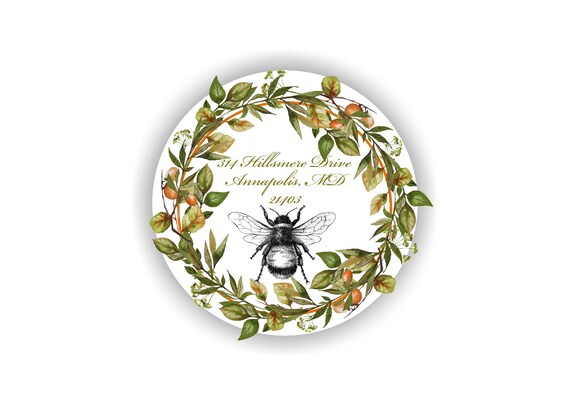 Personalized Honeybee Label Honeybee Gifts Custom Address | Etsy